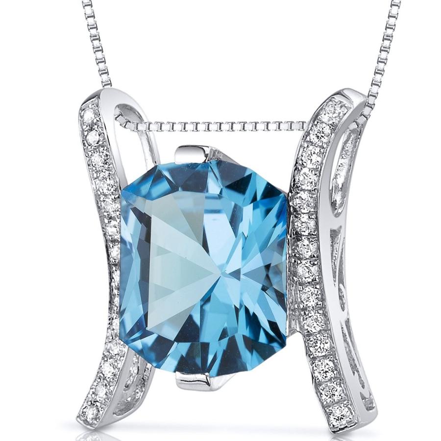 2021人気新作 Prince Topaz Blue Swiss Finish Rhodium Silver Sterling carats ...