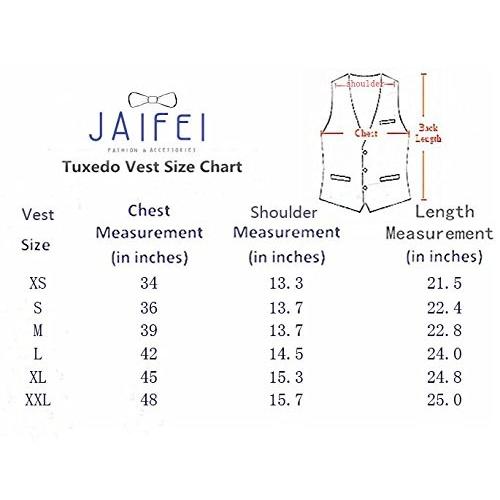 JAIFEI Satin Men Wedding Vest ? Set Neck Tie, Bow Tie & Handkerchief ...