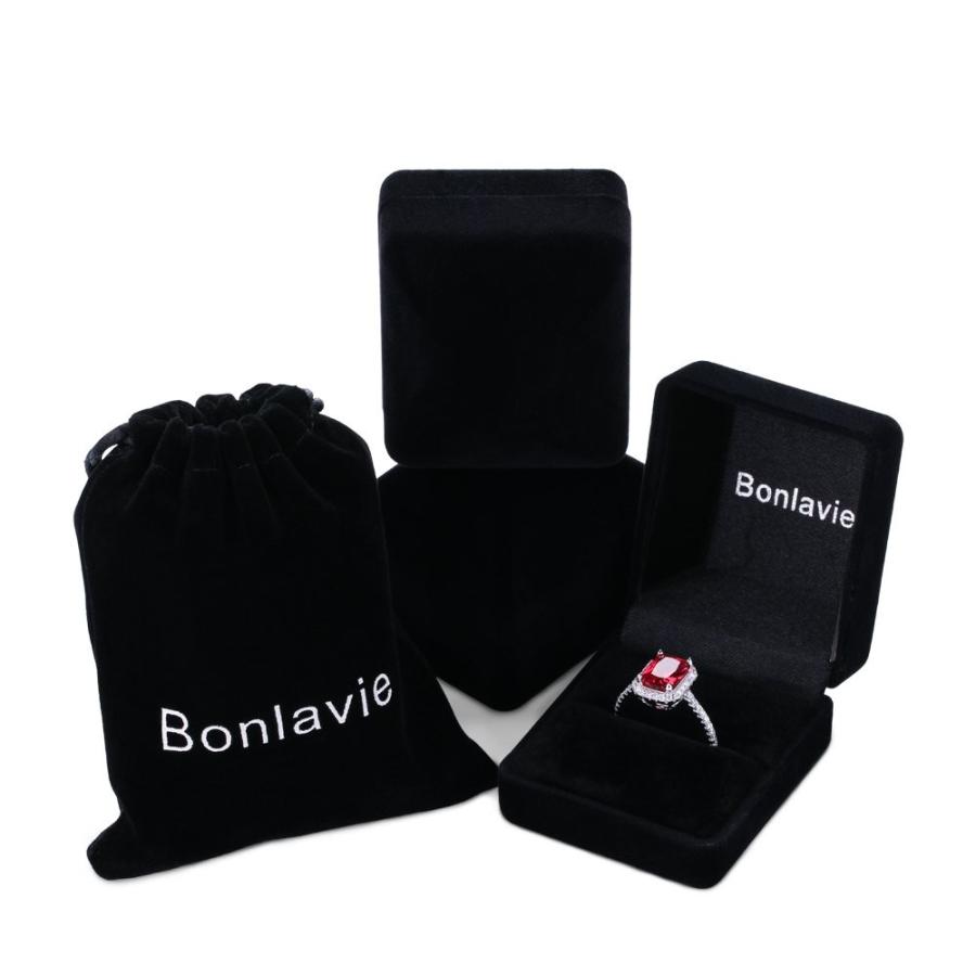 BONLAVIE Women??s Sterling Silver July Birthstone Created Corundum Rou ...