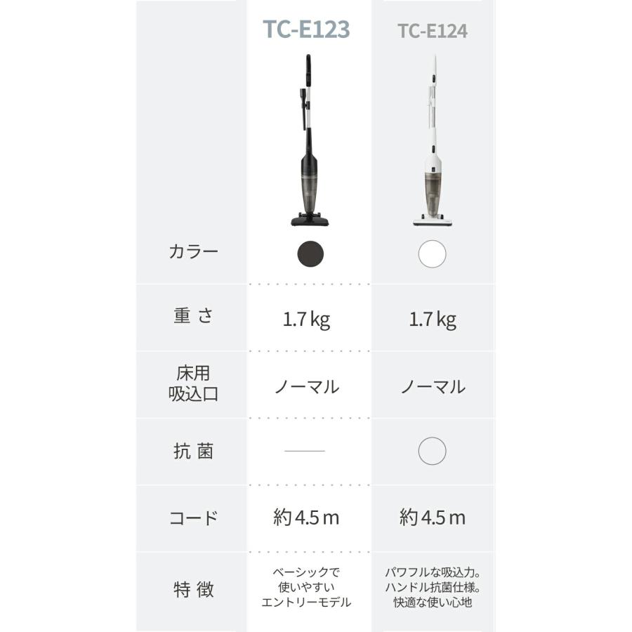 【期間限定価格！】【公式】掃除機 サイクロン 自立式 TC-E123JBK ブラック ｜ツインバード TWINBIRD サイクロンスティック型 ...