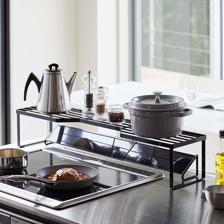 tower タワー 山崎実業 排気口カバー上コンロ奥ラック60cm 5264 5265 ホワイト ブラック : Twinkle Funny - 通販 - Yahoo!ショッピング