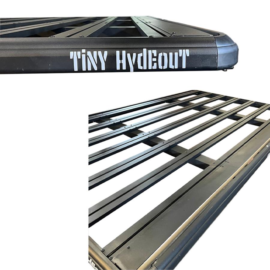 ルーフラック ルーフキャリア タイニーハイドアウト フラット 幅1200 アルミニウム 車カスタム ハイエースカスタム TiNY HydEouT The "FLAT" 1200 ACT2 ...