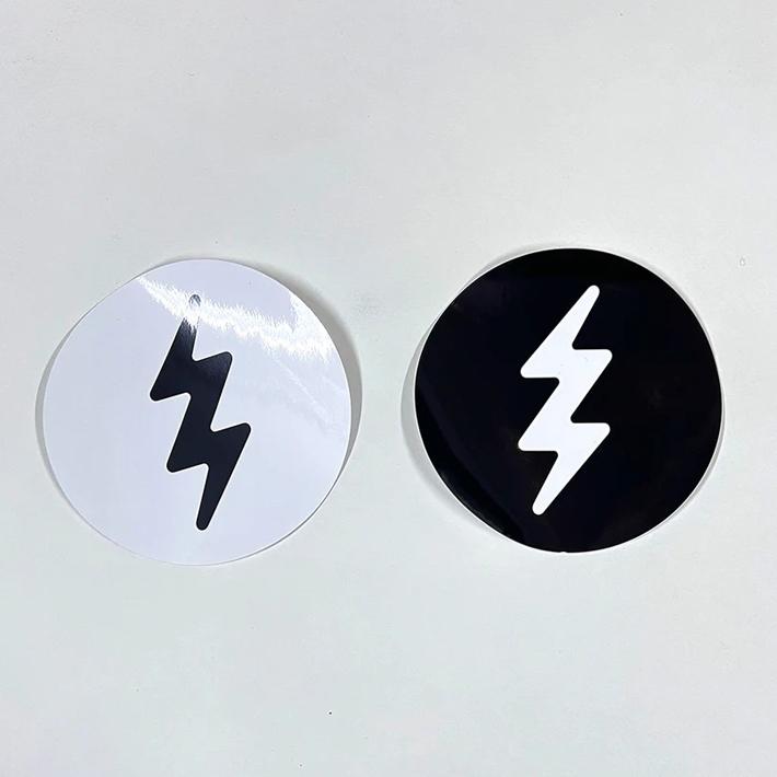 ステッカー ELECTRIC エレクトリック ICON LOGO STICKER- M (w11.5cm)【2色展開】 シール ラミネート加工 ...