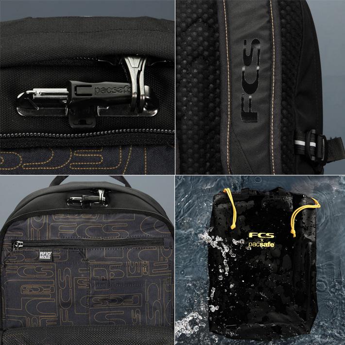 FCS エフシーエス バックパック BACKPACKS X PACSAFE ROAM DAY PACK 25L BLACK リュック/旅行 ...