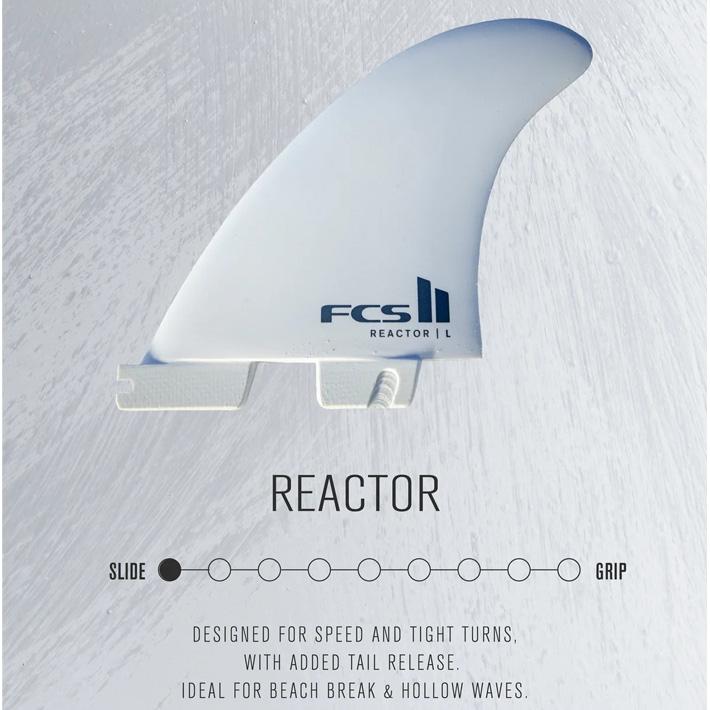 Fin（フィン） FCS2フィン エフシーエス2フィン 送料無料！ WHITE EDITION REACTOR TRI FIN SET M ...