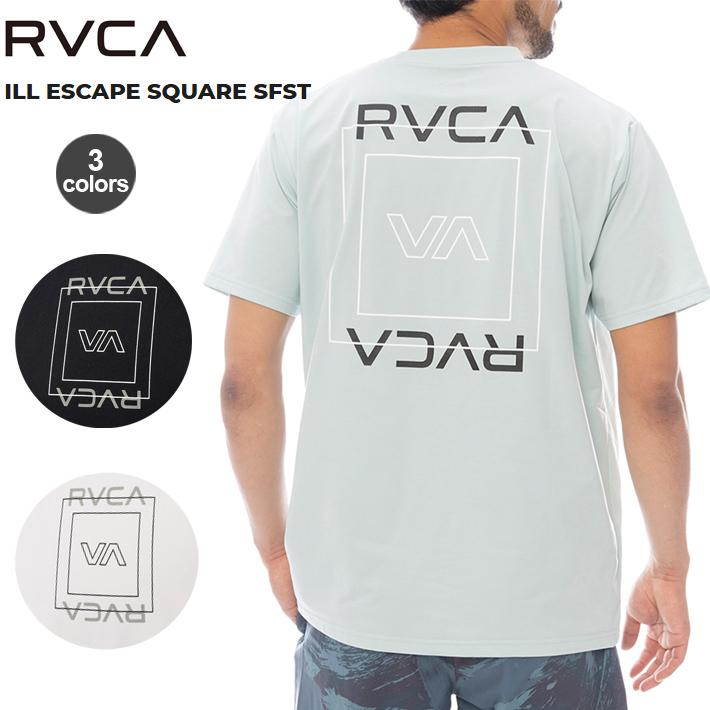 サーフTシャツ RVCA ルーカ メンズ ILL ESCAPE SFST 日差しから肌を守るUVプロテクション(UPF50)を備えたクルーネックの半袖ラッシュガード : SLOW LIFE ...
