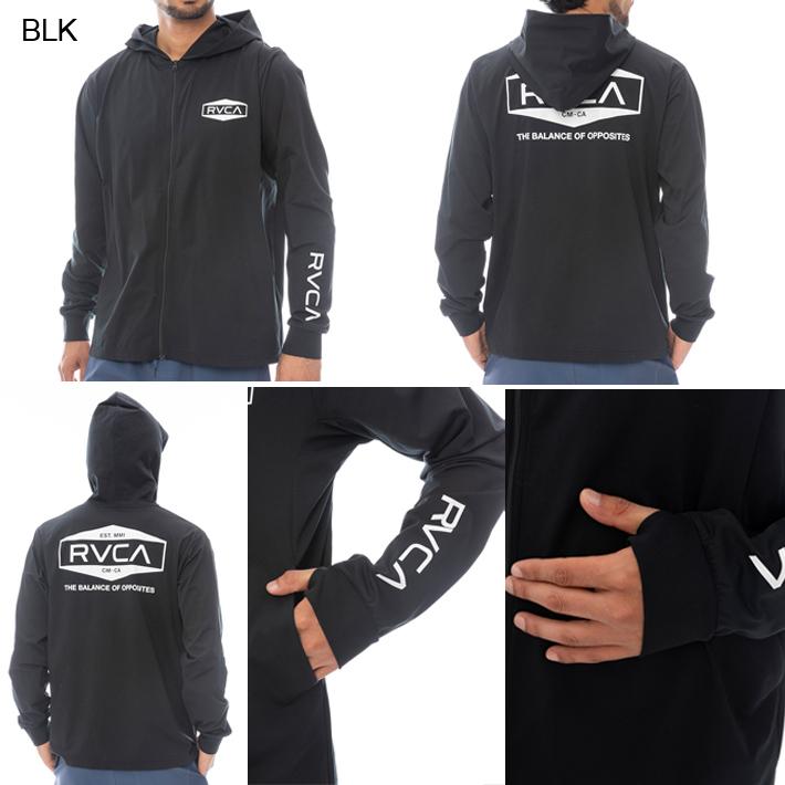 長袖フード付きサーフTシャツ RVCA ルーカ メンズ ILL HEX BOX SFHD 日差しから肌を守るUVプロテクション(UPF50)を備えたジップアップフーディ : SLOW LIFE ...