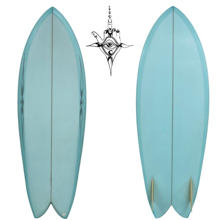 RYAN BURCH SURFBOARDS ライアンバーチ サーフボード SQUIT FISH MODEL 5’5” サーフィン フィッシュ ...