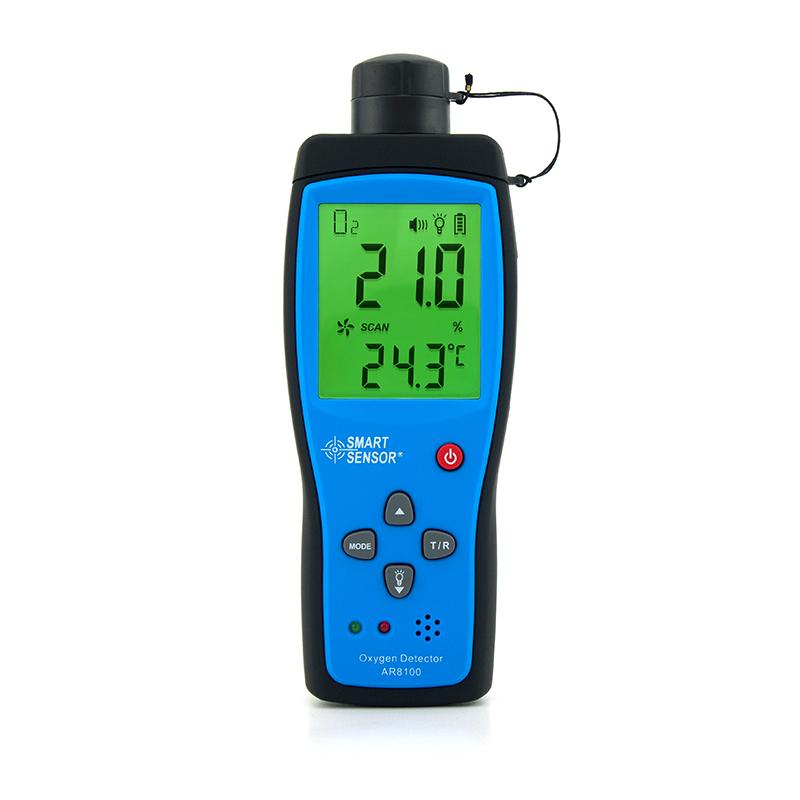 SMART SENSOR 酸素濃度計 AR8100 酸欠事故予防 音と光のアラーム バックライト オートパワーオフ 充電式 アラーム警報機能 ...