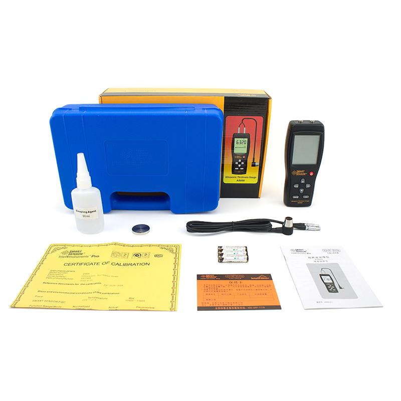 SMART SENSOR デジタル超音波厚計 AS850 鉄、アクリル、ガラス等対応 音速測定機能 メモリ機能 自動ゼロ校正 自動線形補正 ...