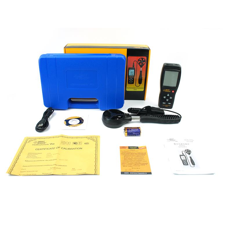 SMART SENSOR デジタル風速計 AS856 風温測定 USBインターフェース機能 風速測定 風量測定 最大値測定 最小値測定 平均値測定 データ保持機能 : サーマルカメラ・計測機器 ...