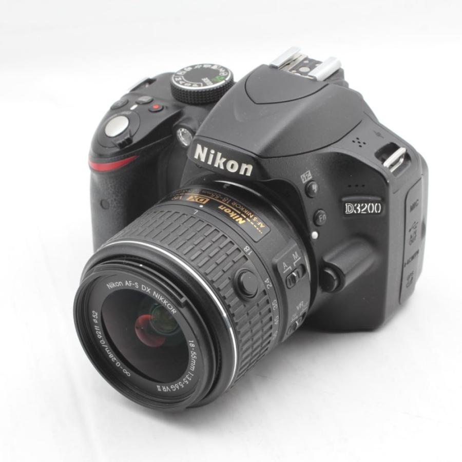 Nikon デジタル一眼レフカメラ D3200 レンズキット AF-S DX NIKKOR 18-55mm f/3.5-5.6G VR付属 ブラック D3200LKBK : SHOP-TYG ...