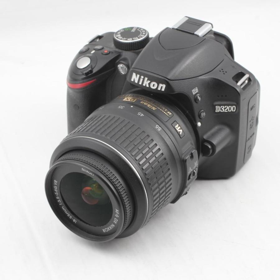 Nikon デジタル一眼レフカメラ D3200 レンズキット AF-S DX NIKKOR 18-55mm f/3.5-5.6G VR付属 ブラック D3200LKBK : SHOP-TYG ...