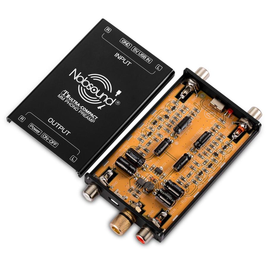 Nobsound T1 MM Phono ターンテーブル プリアンプ Mini オーディオ ステレオ フォノグラフプリアンプ : 楽々工房 ...