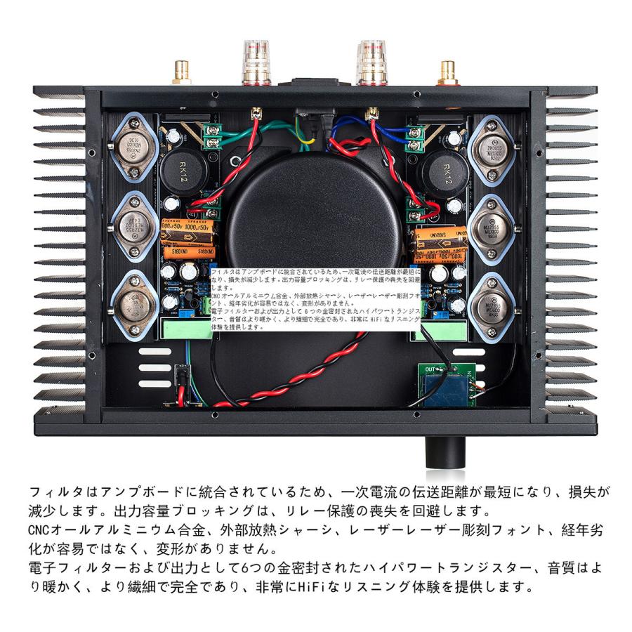 Nobsound NS-02G Hi-Fi クラスA シングルエンド パワーアンプ ステレオ オーディオ アンプ :GFJ024:楽々工房 ...