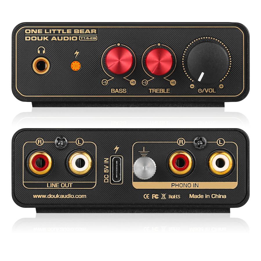 Nobsound T14 EQ Mini MM/MC Phono レコードプレーヤー用 RIAA プリアンプ ヘッドホンアンプ : 楽々工房 ...