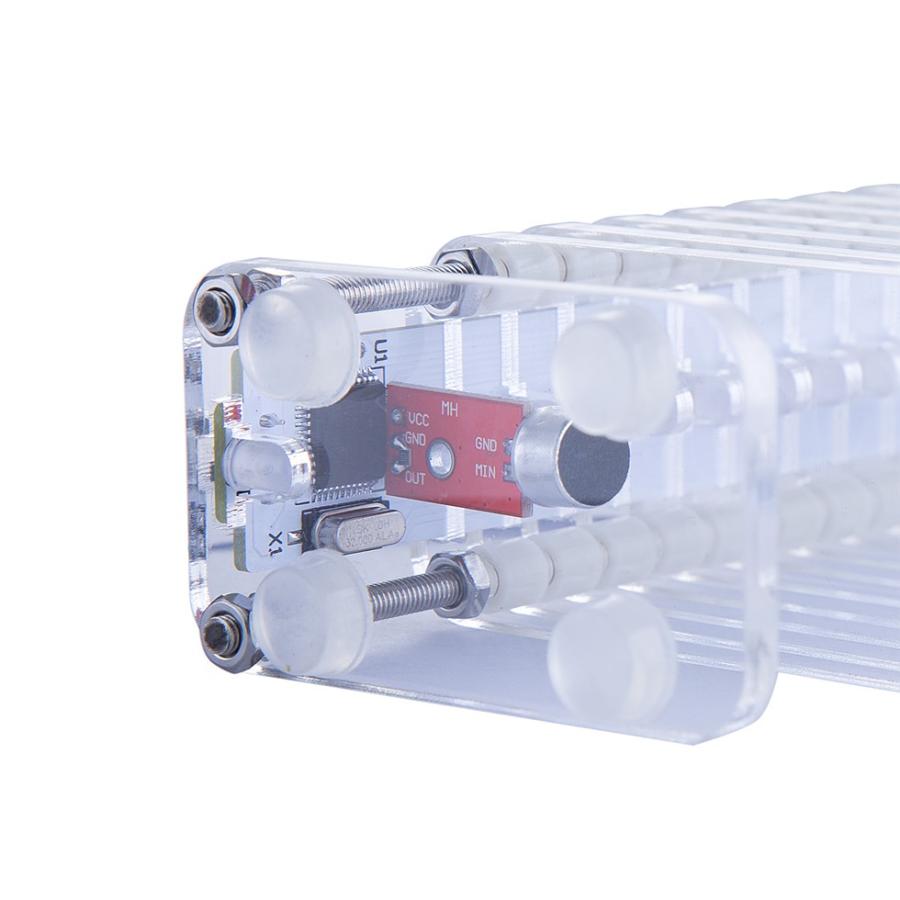 【新登場！】 TOYOSO KS25 夢幻 ガラス 立方体 LED 音楽 オーディオ スペクトラムキットサウンドディスプレイ VU タワー ...