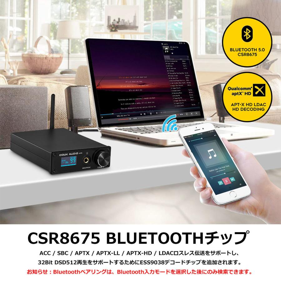 Nobsound Q6 PRO CSR8675 Bluetooth 5.0 DAC デコーダー USB / COAX OPT コンバーター ...