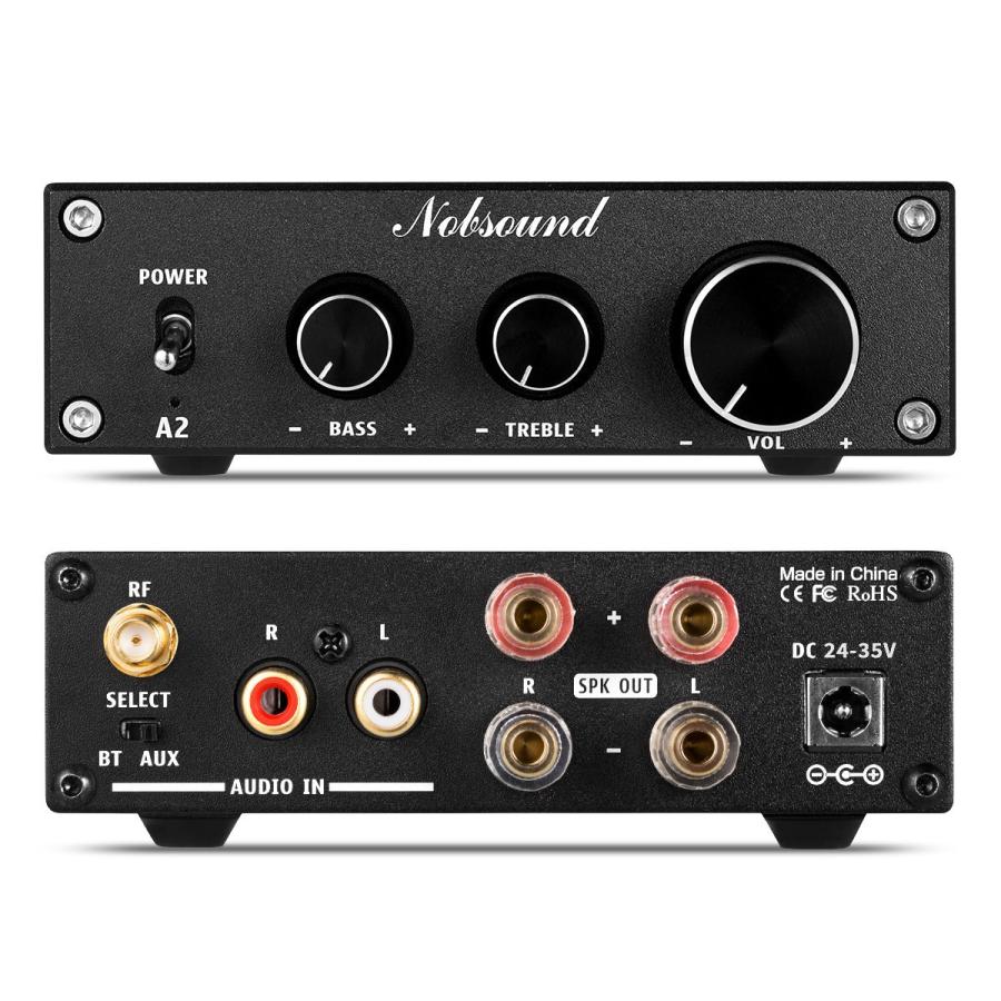 Nobsound A2 HiFi Bluetooth クラスD パワーアンプ ホーム ステレオ オーディオ アンプ APTX-LL 160W ...