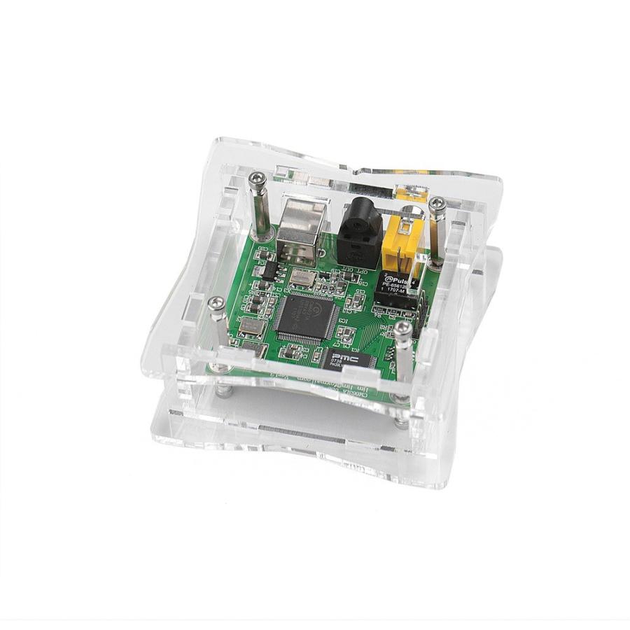 Nobsound CM6631A USB to SPDIF コンバータ 同軸 光ファイバ 32Bit 384K アクリルケース ...