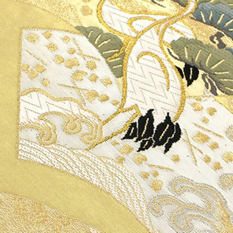 中古 袋帯 礼装用 リサイクル レディース 正絹 ゴールド 松竹梅 鶴 お祝い柄 長さ440cm 幅31cm : リサイクル着物 忠右衛門 - 通販 - Yahoo!ショッピング