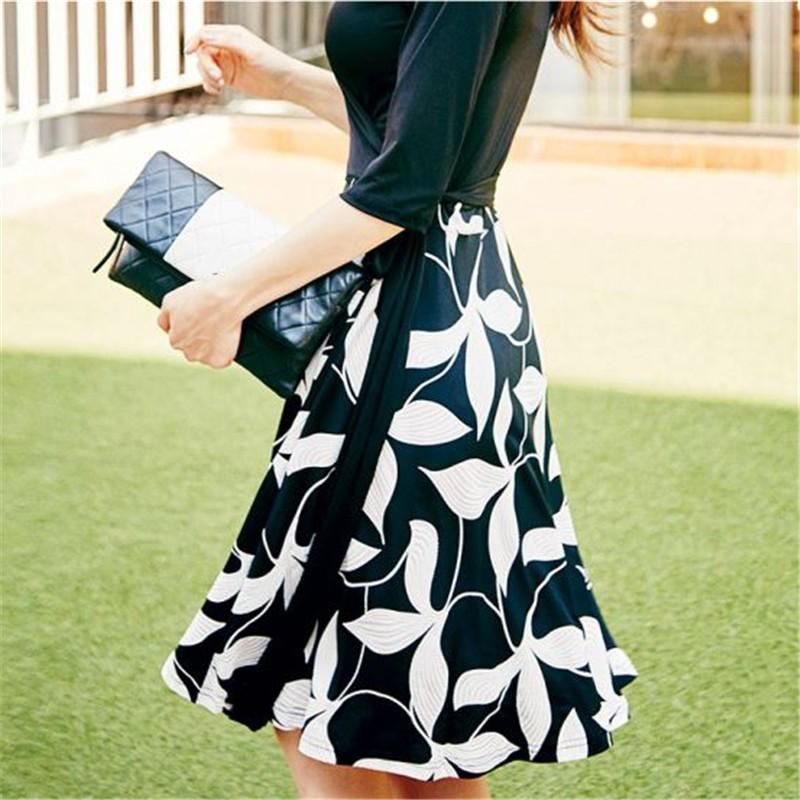 ワンピースレディース春夏服vネックAラインvネック大きいサイズ