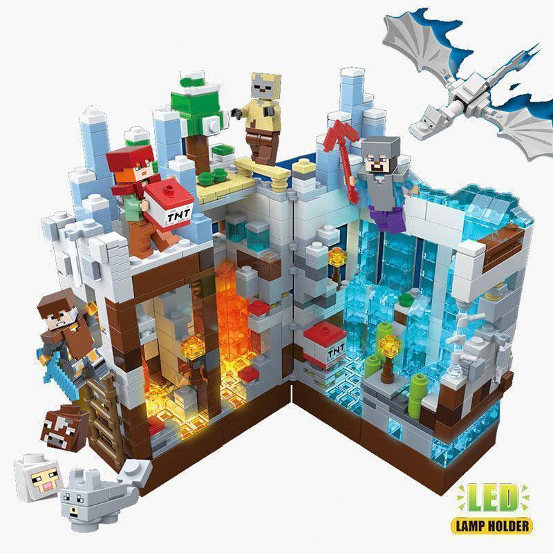 新品!MINECRAFT マインクラフト ブロック おもちゃ 発光ブロック 山の洞窟 レゴ互換 LEGOブロック レゴブロック 互換 子供 ...