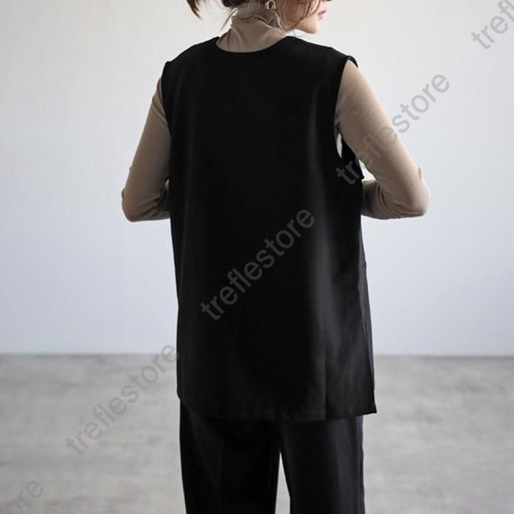 ベスト レディース 30代 40代 50代 おしゃれ トップス Vネック 体型カバー 通勤 ジレ ジョーゼット ゆったり 大きいサイズ : tyuuunn - 通販 - Yahoo!ショッピング