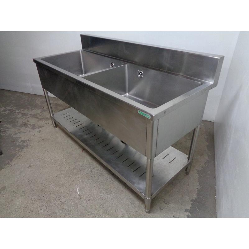 CJ3009 | 2槽シンク タニコー W1500×D600×H800(BG950)mm 厨房用 業務用 中古 ステンレス 流し台 : U-CLUB - 通販 - Yahoo!ショッピング