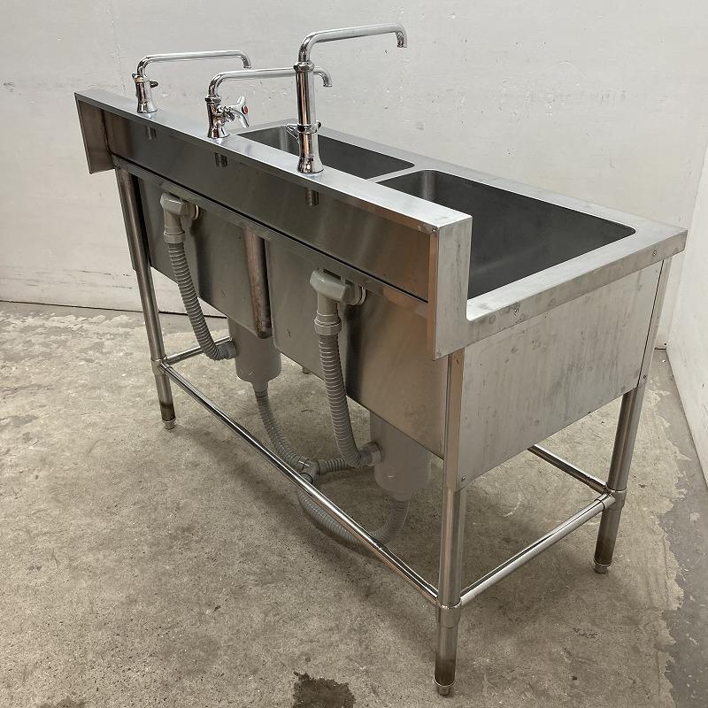 ★EG2107 | 2槽シンク カラン付き W1200×D600×H800(BG950)mm 厨房用 業務用 中古 ステンレス 流し台 : U-CLUB - 通販 - Yahoo!ショッピング
