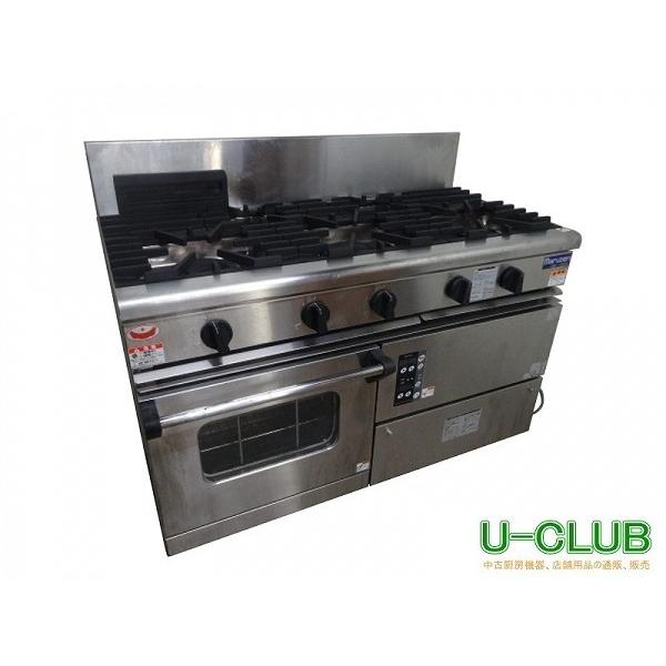 JI2202|5口 オーブン付コンロ 2017年製 RGR-1265XC 都市ガス マルゼン W1200XD600(680)XH820 ...