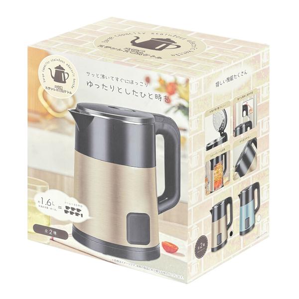 電気ケトル 1.6L 大容量 電気ポット オートオフ機能 ベージュ グリーン 静音設計 手軽 湯沸し器 ケトル コーヒー キッチン家電 送料無料- 80N ケトル121 : U-NETヤフー ...