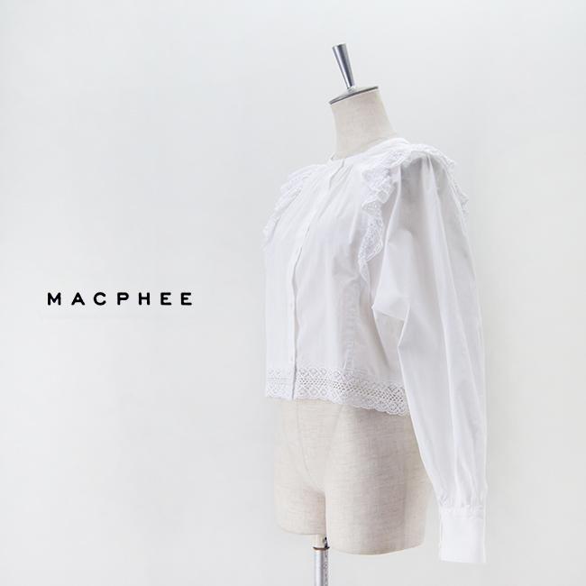 MACPHEE (SALE 40%OFF)TOMORROWLAND マカフィー レディース コットンレースコンビブラウス(12-01-34-01103)(2023FW)(返品交換不可 ...