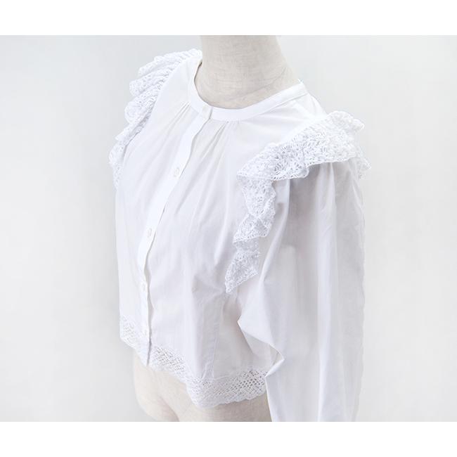 MACPHEE (SALE 40%OFF)TOMORROWLAND マカフィー レディース コットンレースコンビブラウス(12-01-34-01103)(2023FW)(返品交換不可 ...