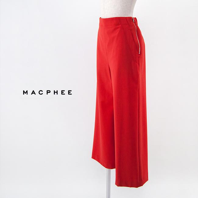 MACPHEE (SALE 40%OFF)TOMORROWLAND マカフィー レディース ウールポリエステルストレッチ ワイドクロップドパンツ(12-04-34-04103)(2023FW ...