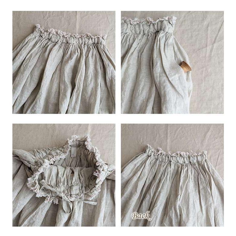 SO so エスオー ウエストギャザーリネンフレアスカート ギャザー加工ロングフレアスカート 涼しい レディース ウエストゴム ゆったり ナチュラル 春 夏 : urala うらら - 通販 ...