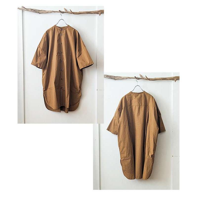 so エスオー タイプライターコットン7分袖チュニック / 小さめ襟のすっきり見えるシャツチュニック レディース 春夏 羽織り 前開き ナチュラル 春 夏 : so-sb1407 ...