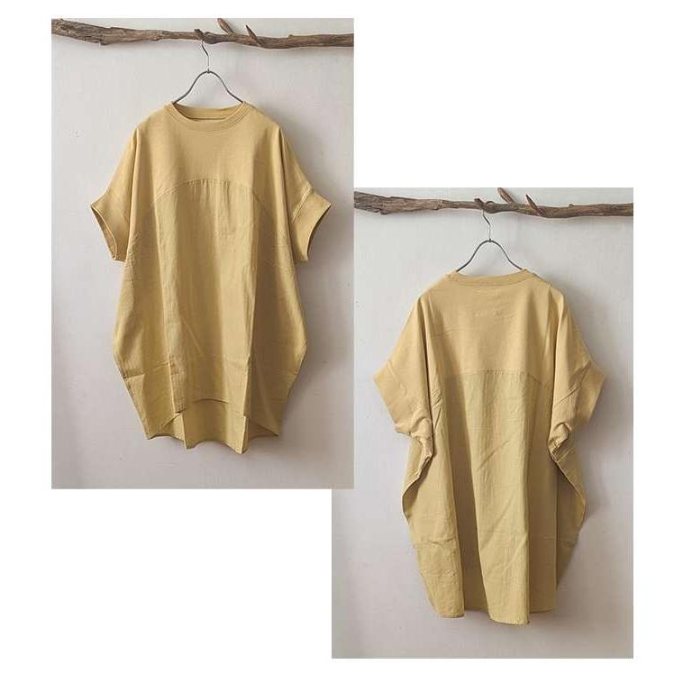 SO so エスオー 胸元切り替え異素材使いチュニック プルオーバー レディース ストライプ やわらか ワイド ゆったり 春 夏 : urala うらら - 通販 - Yahoo!ショッピング