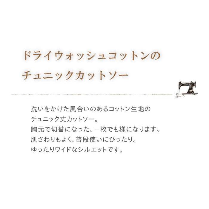 SO so エスオー ドライウォッシュコットンチュニック丈カットソー レディース 秋冬 長袖 胸元切替 ワイド ゆったり プルオーバー ナチュラル 秋 冬 : urala うらら - 通販 ...