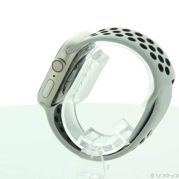 〔中古〕Apple Watch Series 7 Nike GPS + Cellular 41mm スターライトアルミニウムケース ピュアプラチナム／ブラックNikeスポーツバンド〔295 ...