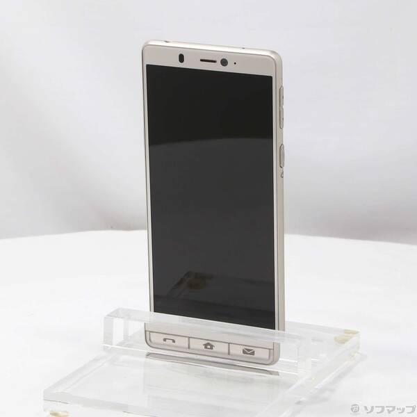 〔中古〕SHARP(シャープ) シンプルスマホ5 32GB シャンパンゴールド A001SH SoftBank〔381-ud ...