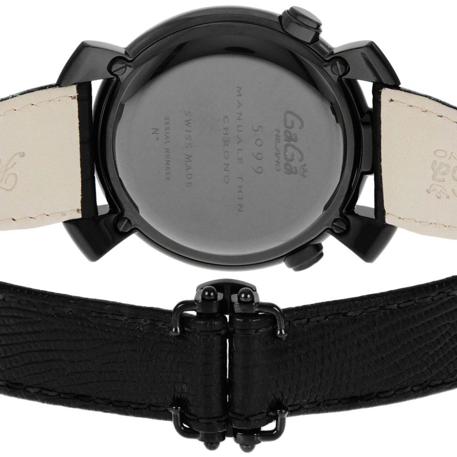 GaGa MILANO 【OUTLET】 ガガミラノ GaGaMILANO メンズ 時計 THINCHRONO 46mm クォーツ ブラック 5099.01BK-N-ST 腕時計 ブランド ...