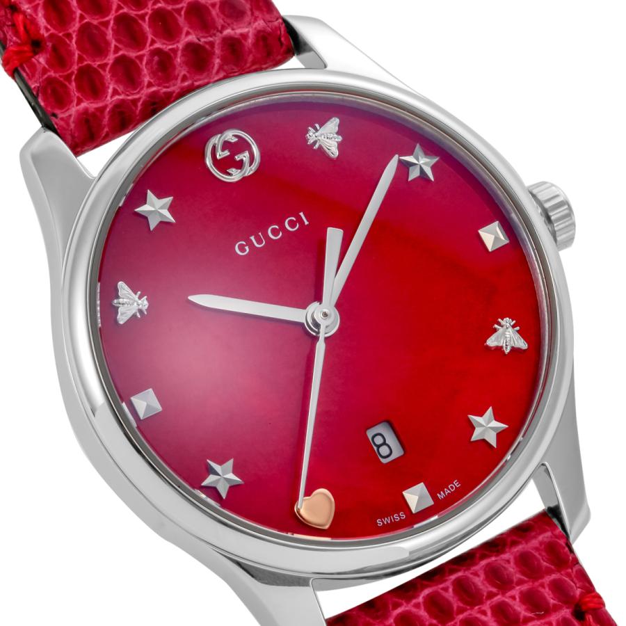 G-Timeless グッチ GUCCI レディース 時計 G-TIMELESS Gタイムレス クォーツ レッドパール YA126584 腕 ...