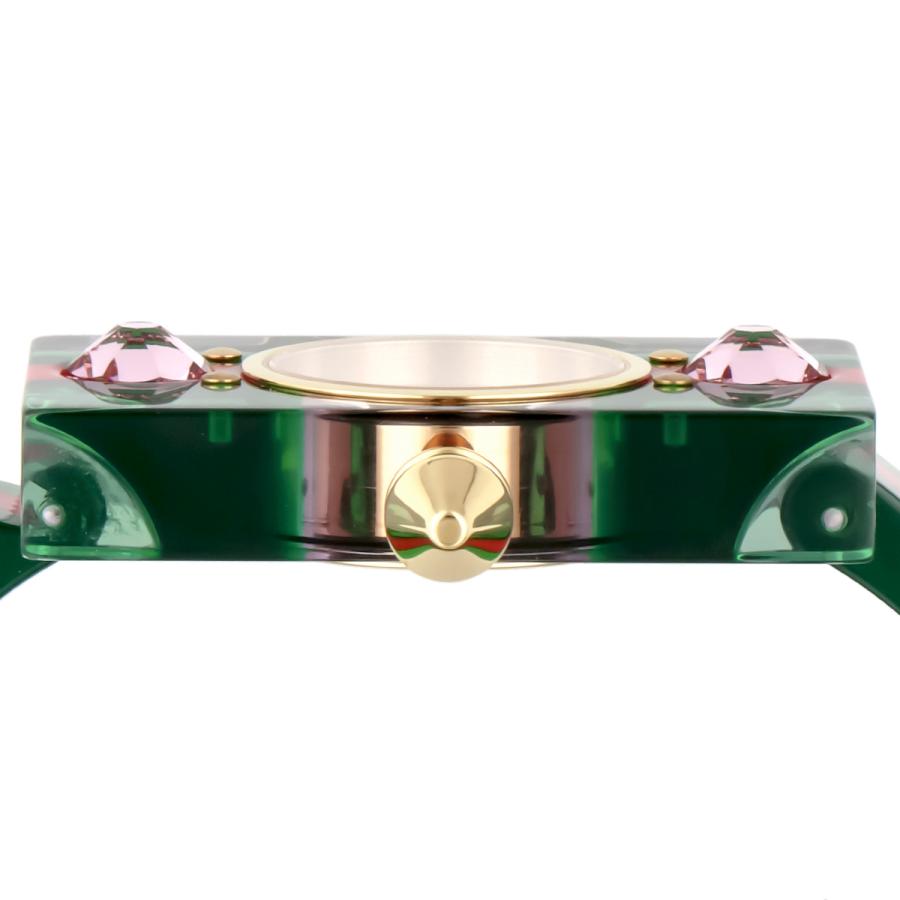 GUCCI グッチ レディース 時計 VINTAGE WEB / PLEXIGLAS WATCH ヴィンテージウェブ クォーツ ピンクパール ...
