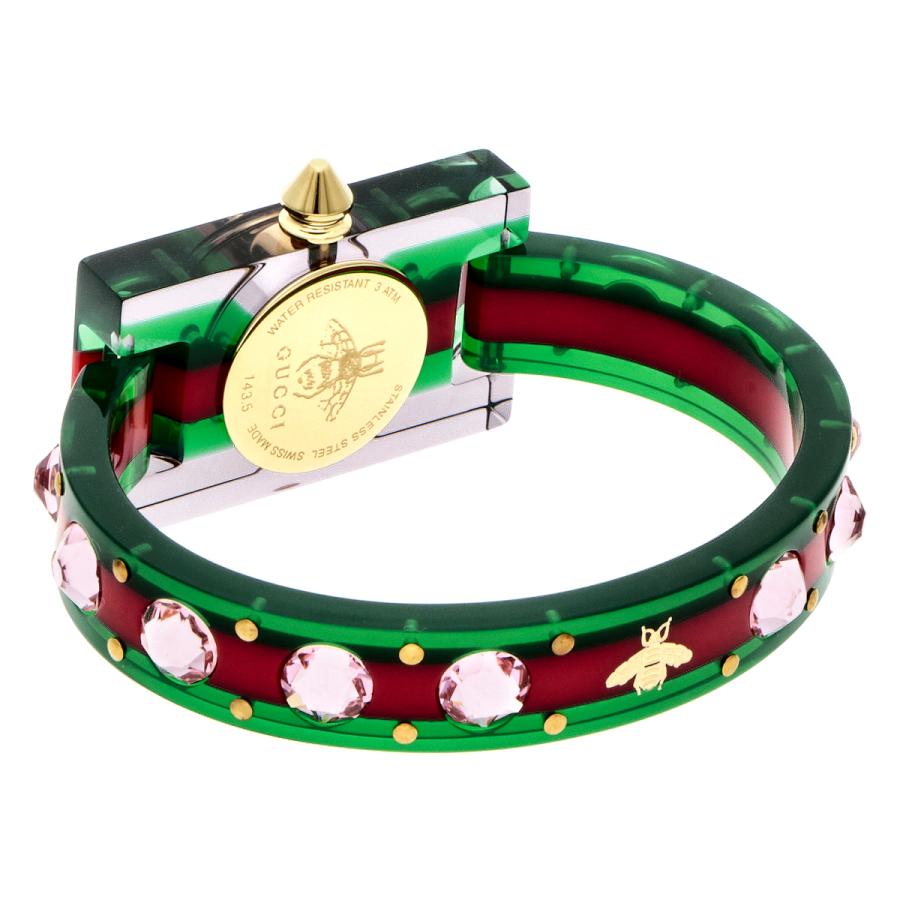 GUCCI グッチ レディース 時計 VINTAGE WEB / PLEXIGLAS WATCH ヴィンテージウェブ クォーツ ピンクパール ...