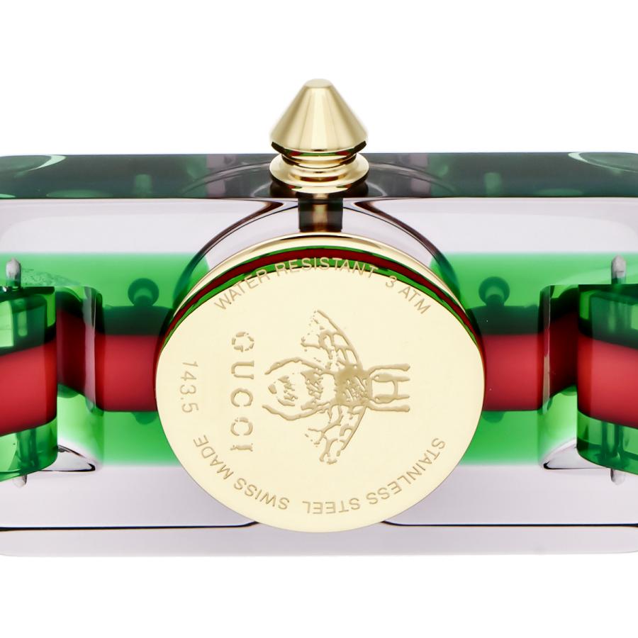 GUCCI グッチ レディース 時計 VINTAGE WEB / PLEXIGLAS WATCH ヴィンテージウェブ クォーツ ピンクパール ...