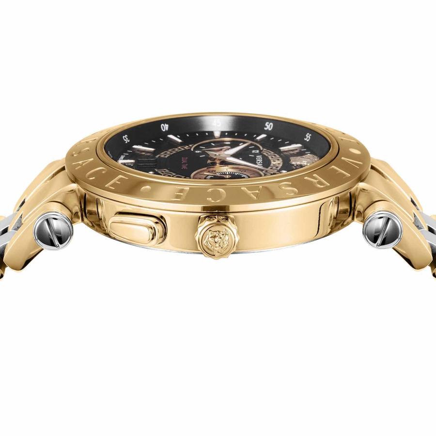 VERSACE ヴェルサーチェ ヴェルサーチ メンズ 時計 V-RACE DUALTIME Vレース デュアルタイム クォーツ ブラック ...