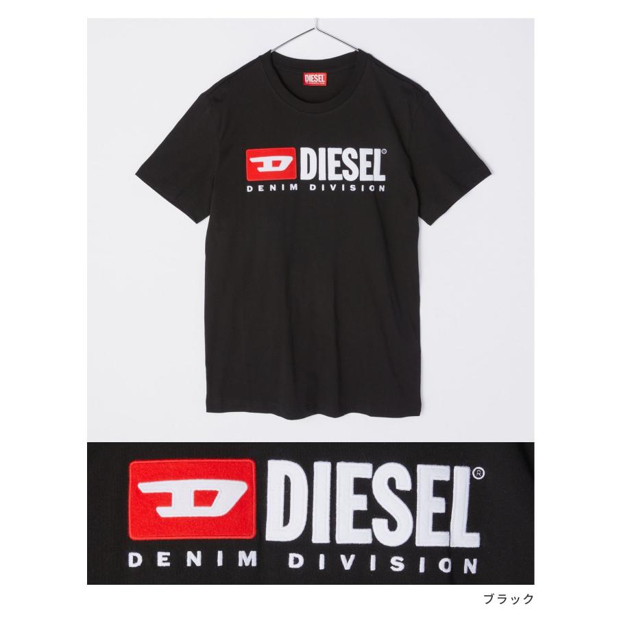 DIESEL ディーゼル A03766 0AAXJ Tシャツ メンズ トップス 半袖 クルーネック XS S M L XL T-DIEGOR-DIV T-SHIRT ホワイト グレー ブラック ...