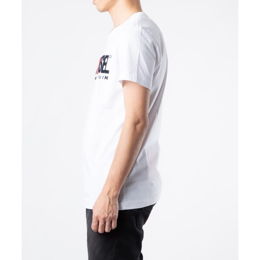 DIESEL ディーゼル A03766 0AAXJ Tシャツ メンズ トップス 半袖 クルーネック XS S M L XL T-DIEGOR-DIV T-SHIRT ホワイト グレー ブラック ...