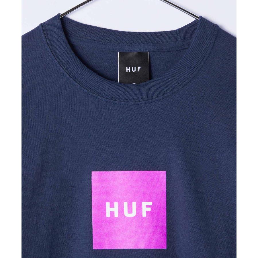 HUF ハフ TS01665 Tシャツ メンズ レディース トップス ESSENTIALS BOX LOGO L/S TEE ロンT ブラック ホワイト ネイビー S M L XL : U ...